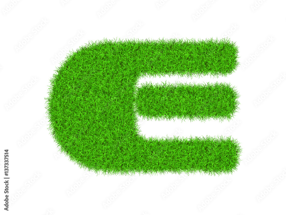 High resolution upper case letters made of green grass alphabet ...