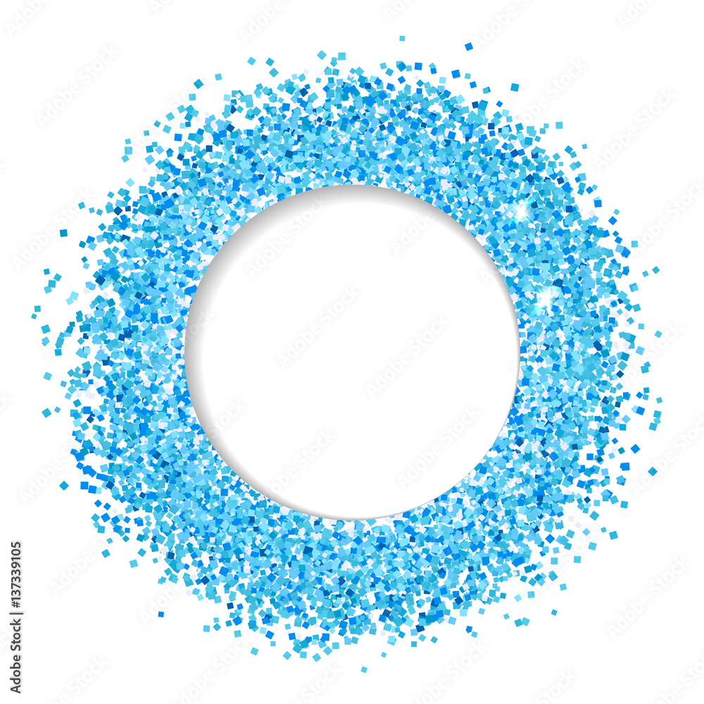 Blue glitter background with space for text. Template for design ...