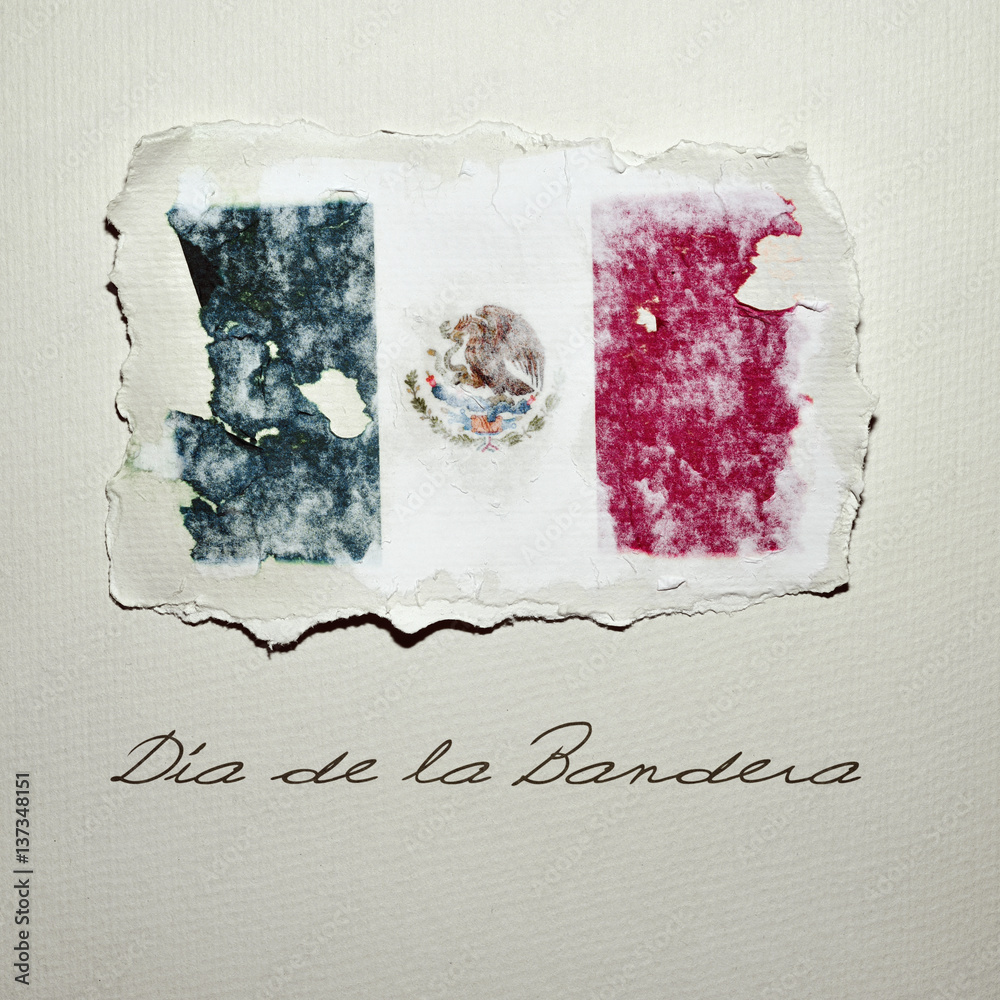 Dia de la Bandera, Flag Day in Mexico Stock Photo | Adobe Stock
