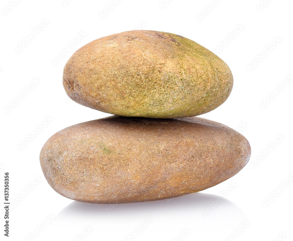 Stones isolated on white background. Stock Photo | Adobe Stock