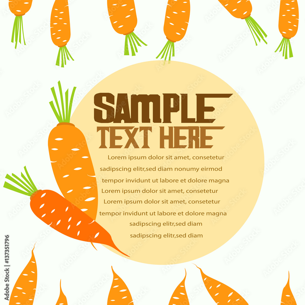 Carrot infographic vegetable, food vector Stock Vector | Adobe Stock