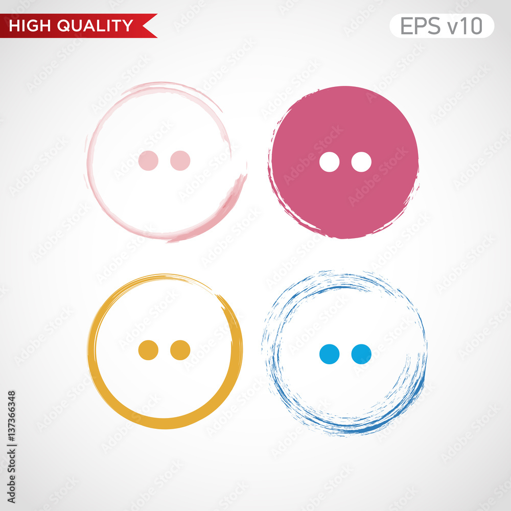 Two points icon. Button with two points icon. Modern UI vector. Stock ...