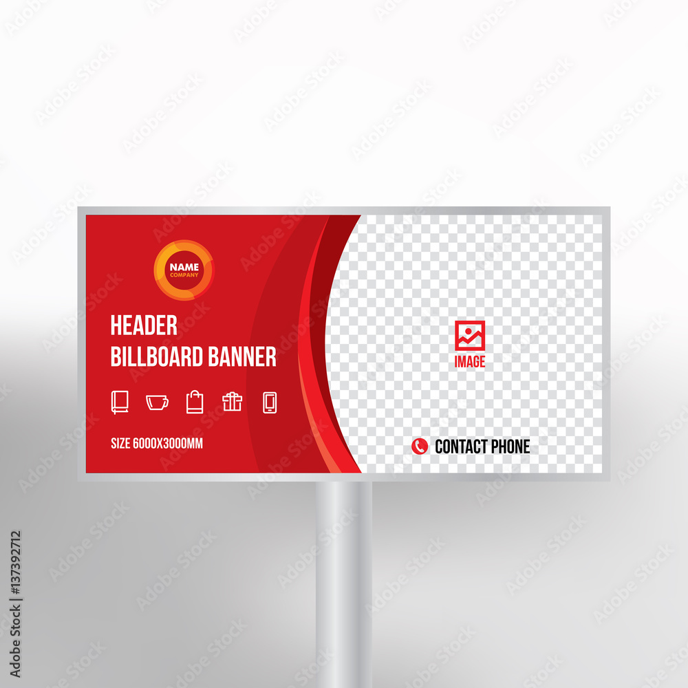 Billboard design, multipurpose banner template for posting photos and ...