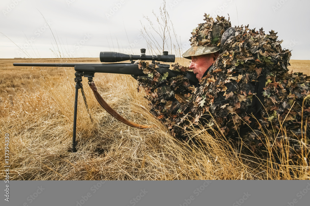 Varmint Hunter In Ghillie Suit Stock Photo | Adobe Stock