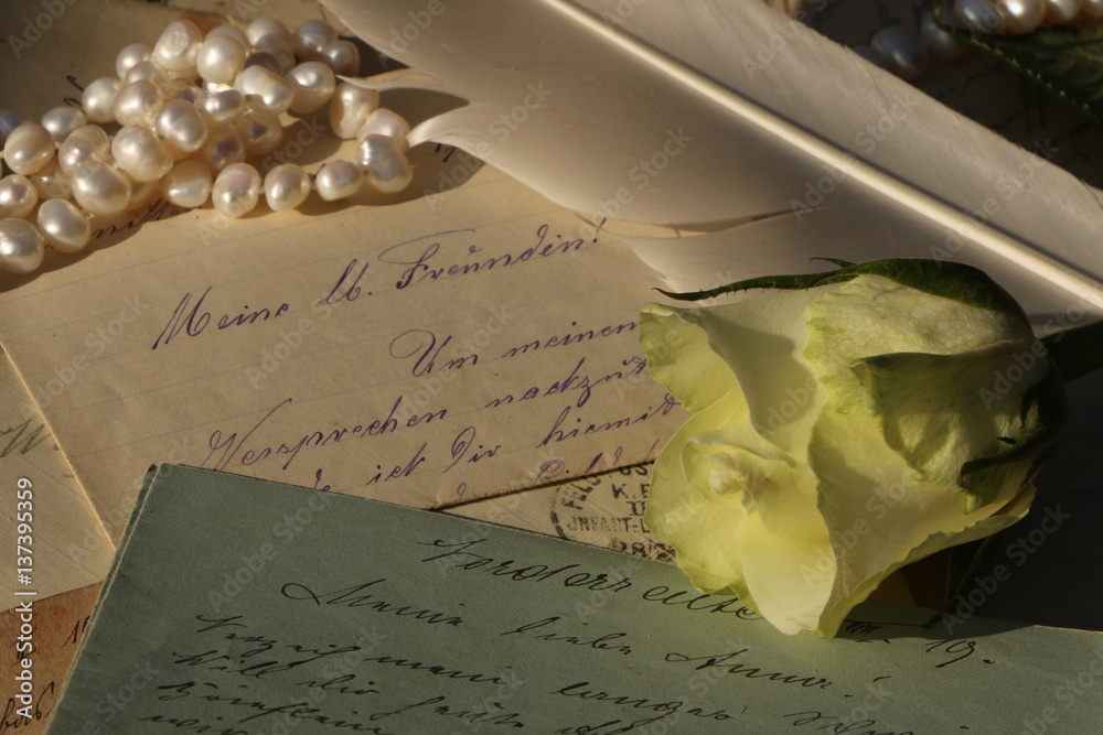 Old letters, alte Briefe, Brieffreundschaften Stock-Foto | Adobe Stock