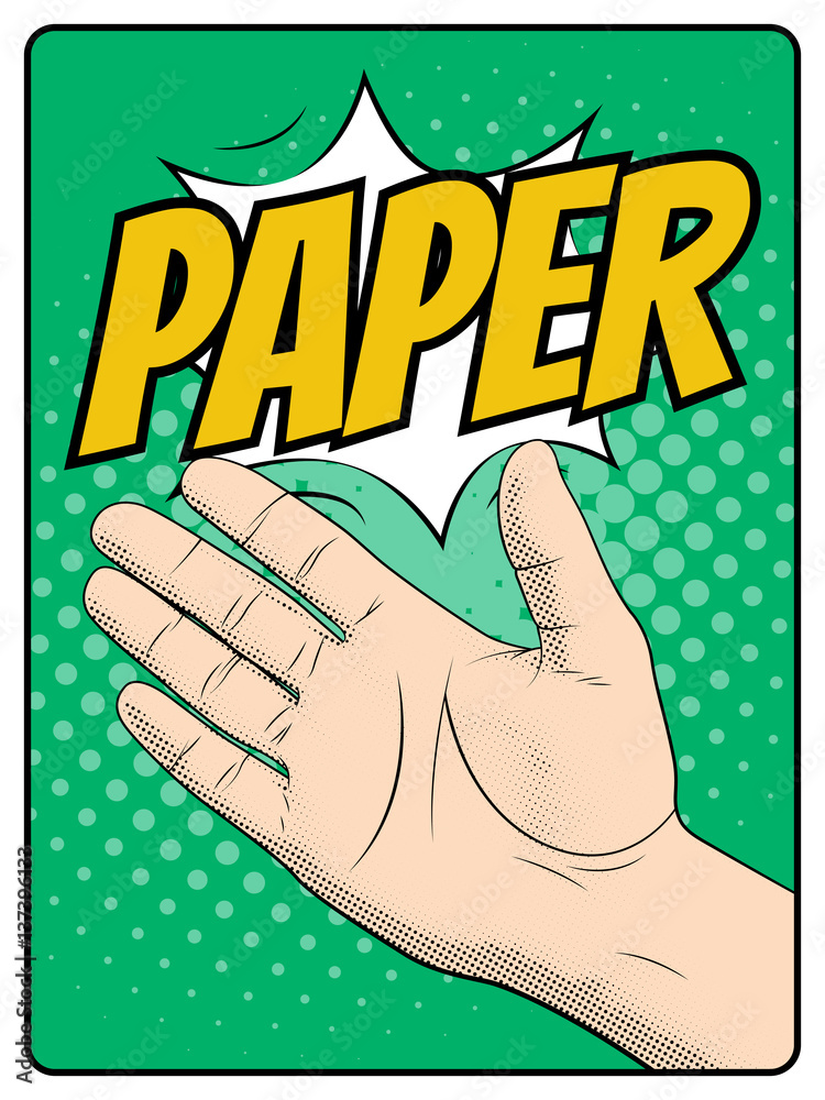 Paper hand gesture Stock Vector | Adobe Stock