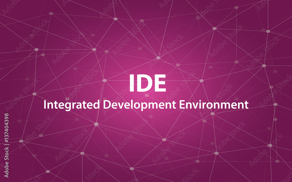 Vetor de ide integrated development environment white text illustration ...