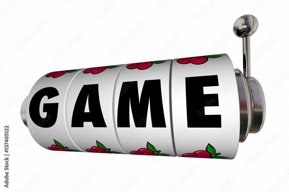 Game Slot Machine Reels Word Letters Casino 3d Illustration foto de ...