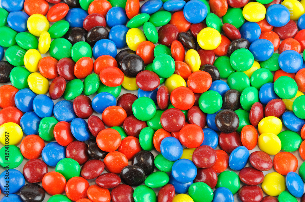 colorful chocolate candy background Stock Photo | Adobe Stock