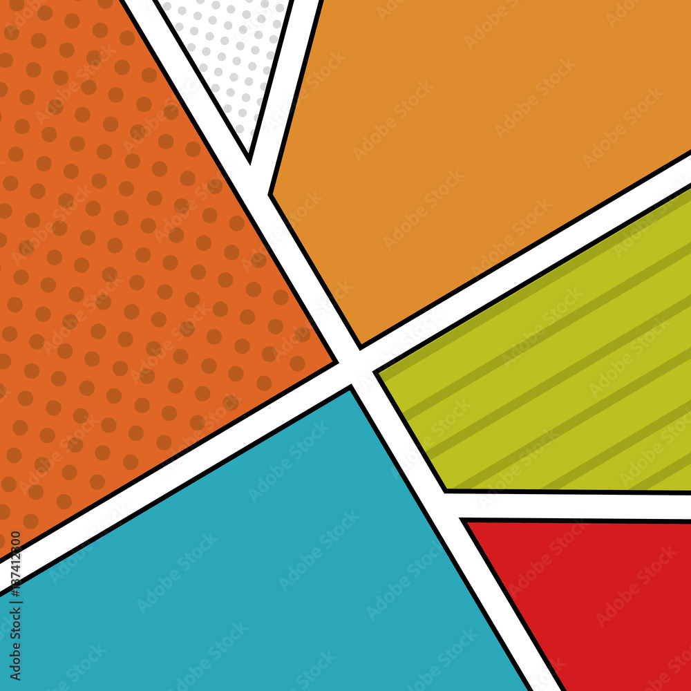 colorful frame with pop art background vector illustration Stock Vector ...