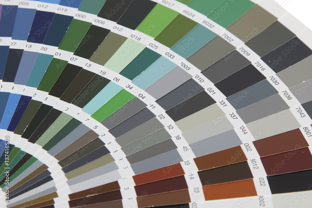 collection of ral colours isolated on white background Stock-Foto ...