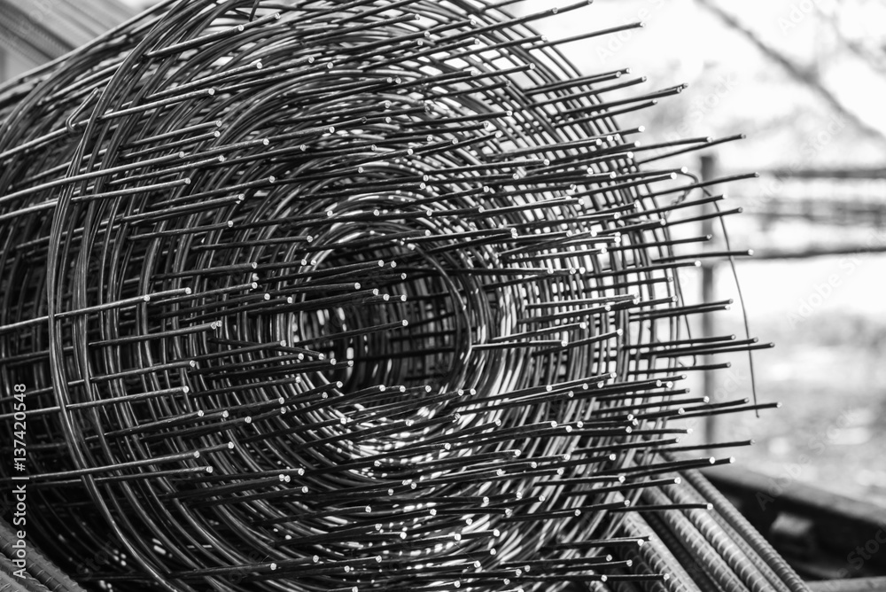 Steel bar or steel reinforcement bar in construction site Stock Photo ...