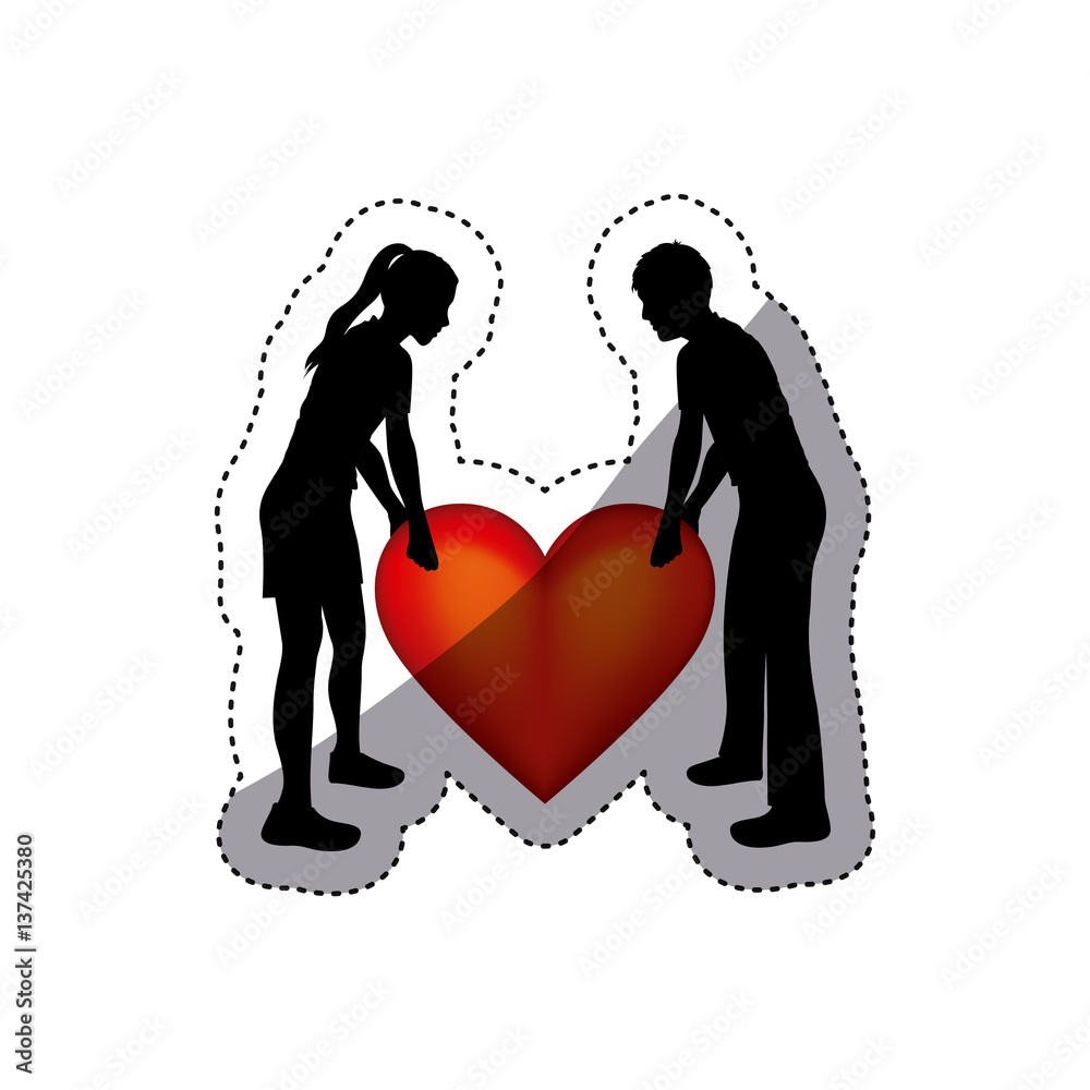 people in love couple icon, vector illustration image Stock Vector ...
