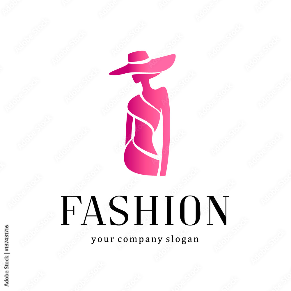 Vector logo design. Fashion Stock Vector | Adobe Stock