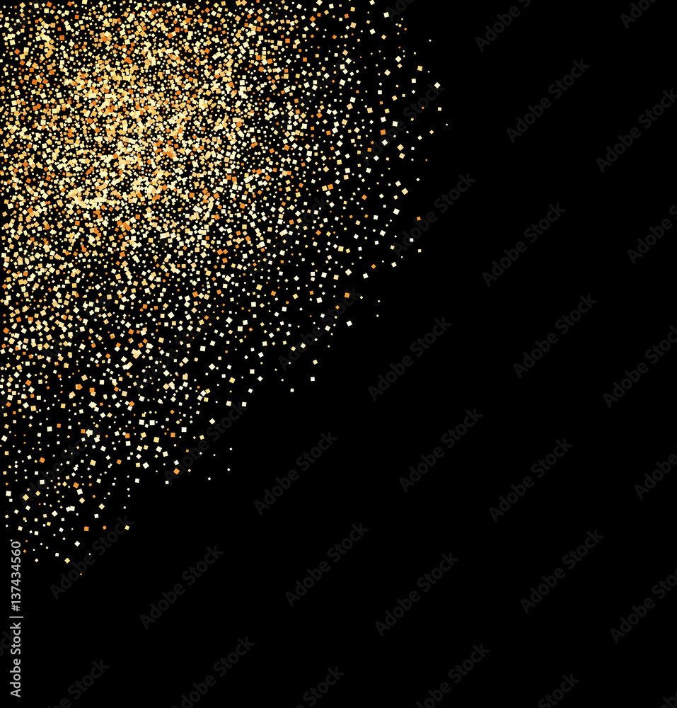 Gold Glitter Dust Texture.Gold Particles. Luxury Design. Stock Vector ...