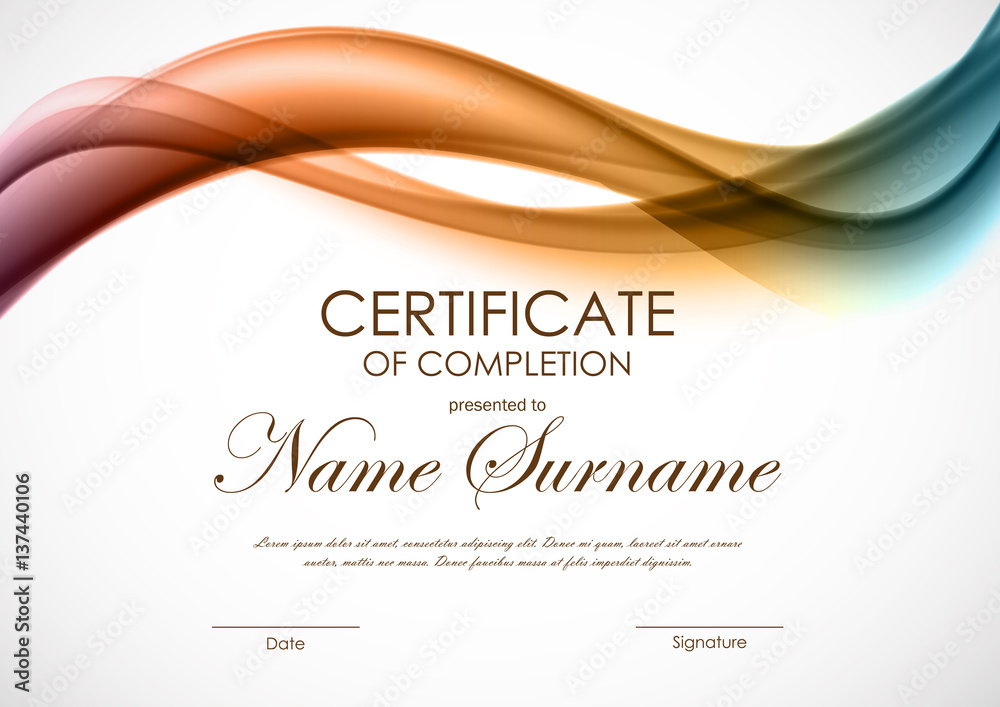 Poster Certificate of completion template – Wall Art | UkPosters