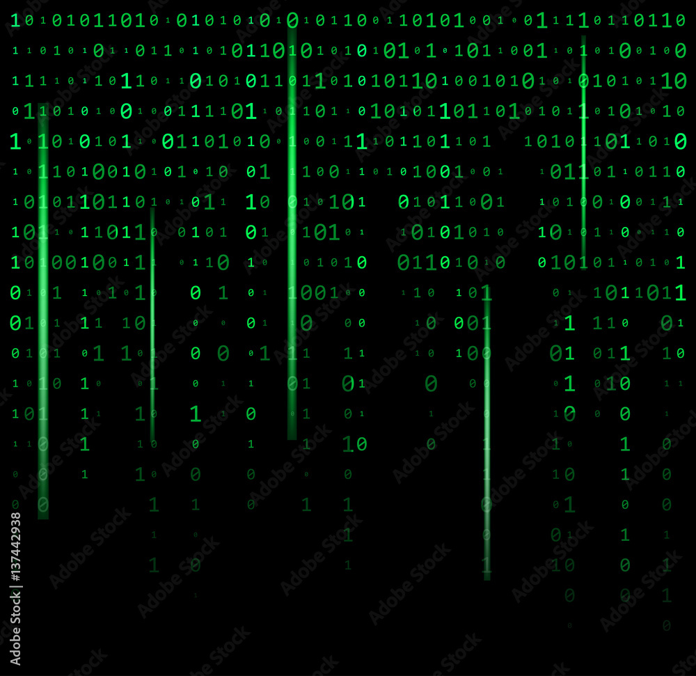 binary code zero one matrix green background beautiful banner wallpaper ...