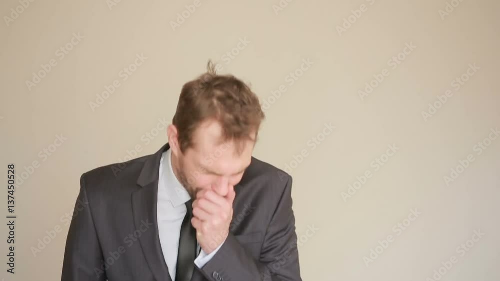 businessman in a suit ill, unkempt appearance. hungover manager Stock ...