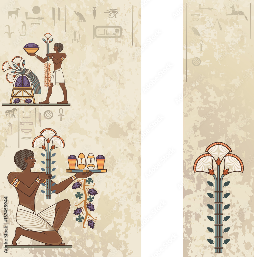 Ancient egypt banner.Egyptian culture background Stock Vector | Adobe Stock