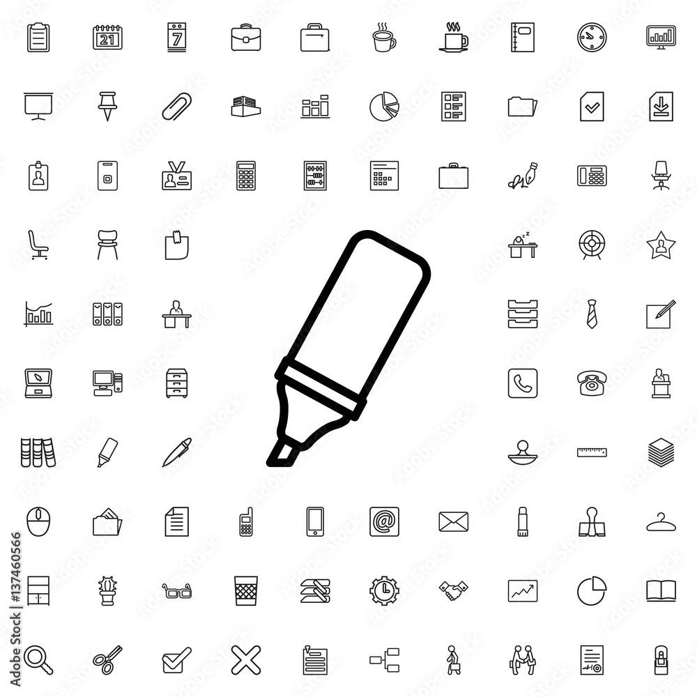 highlighter icon illustration Stock Vector | Adobe Stock