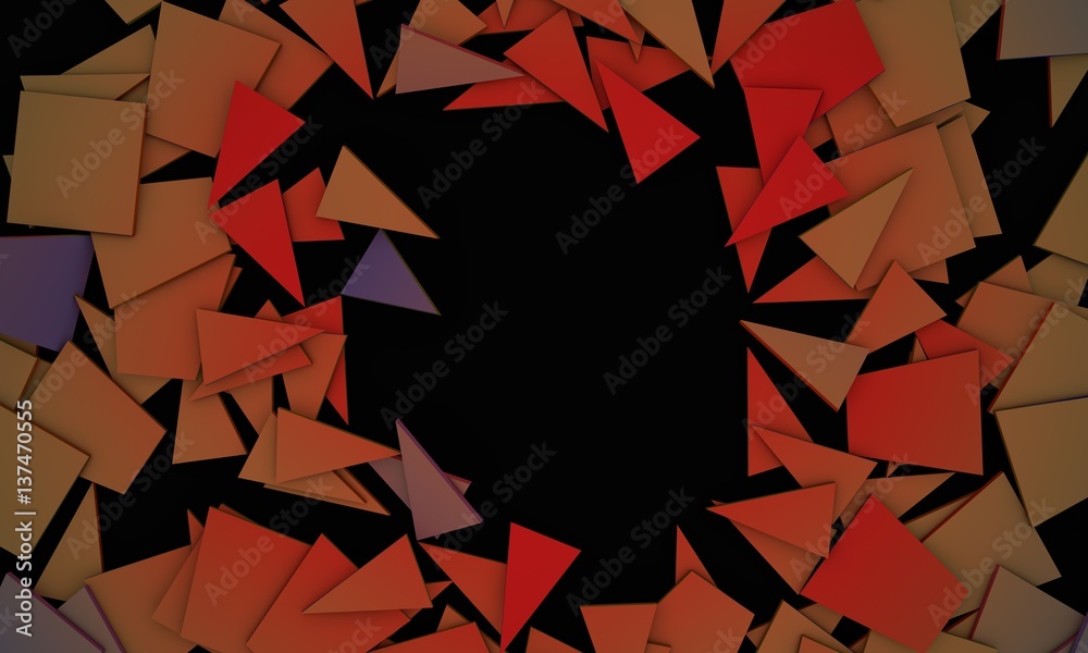 Shattered contrast colors objects,sample text background 3d render ...