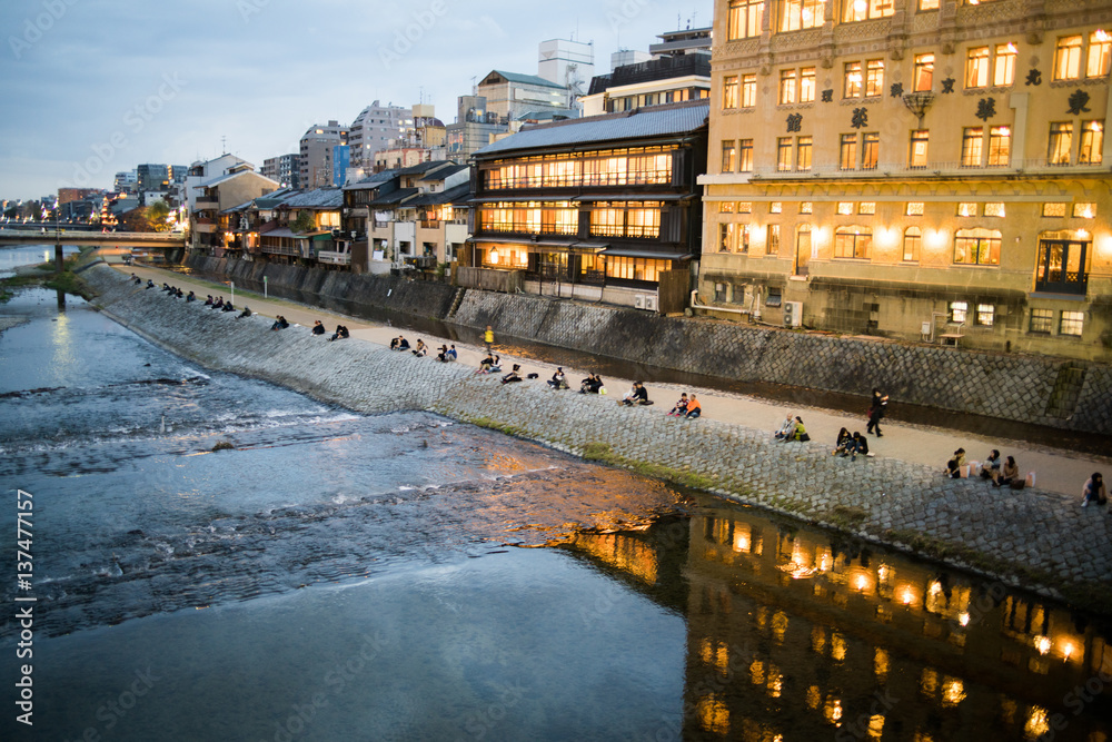 Gion shijo bridge at Higashiyama,Kyoto,tourism of japan Stock Photo ...