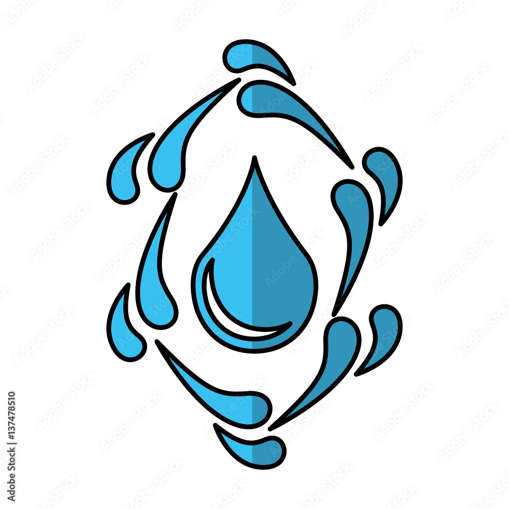 pure water emblem isolated icon vector illustration design Stock Vector ...