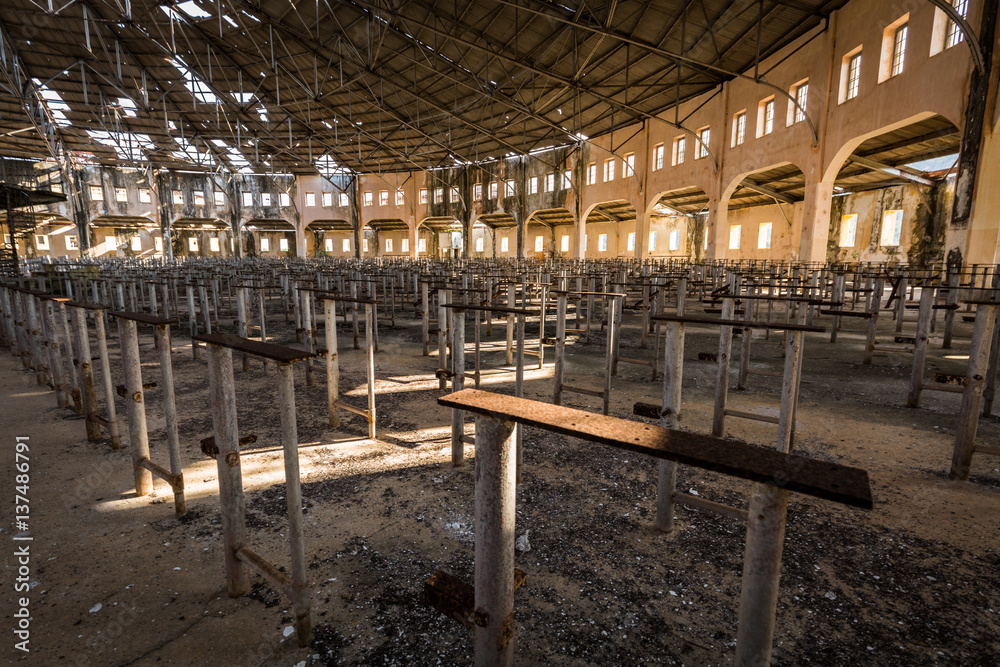 Interior of derelict prison, Presidio Modelo, Cuba, South America Stock ...