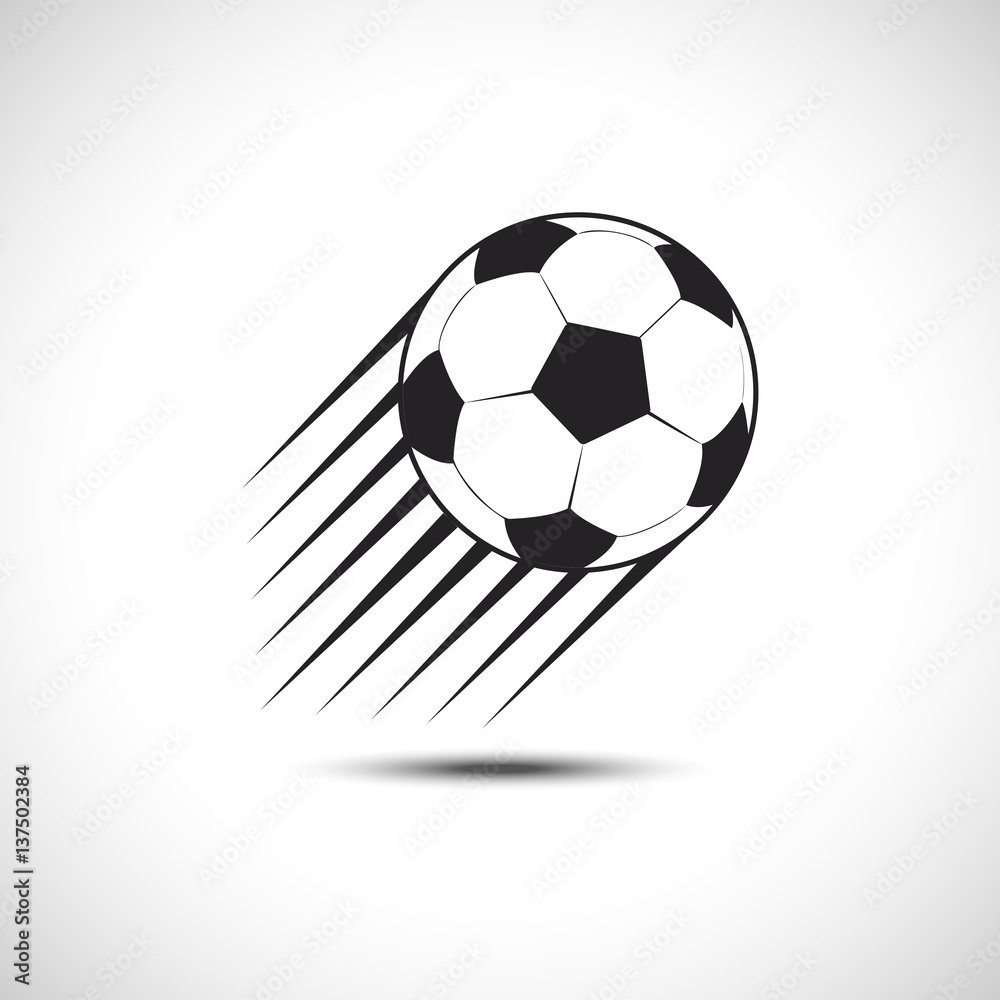 Flying Soccer Ball Vector