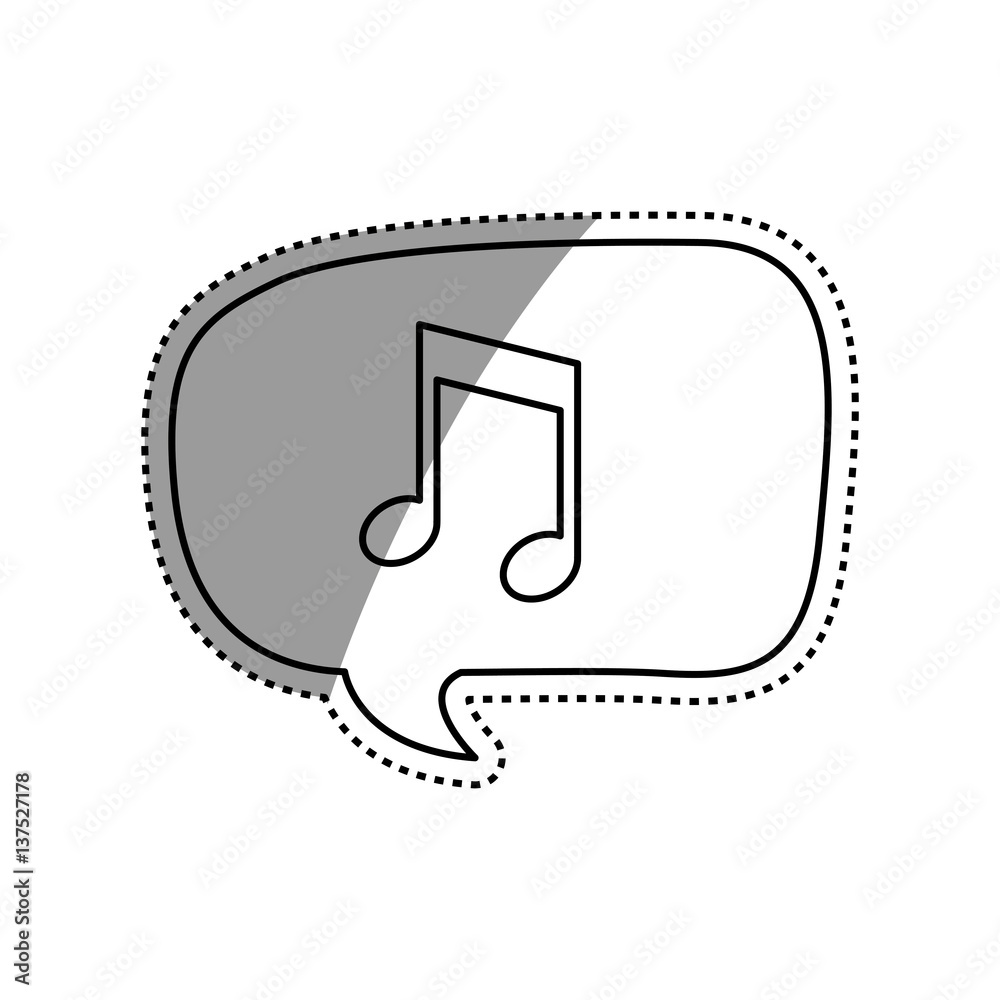 Music note in bubble icon vector illustration graphic design icon ...