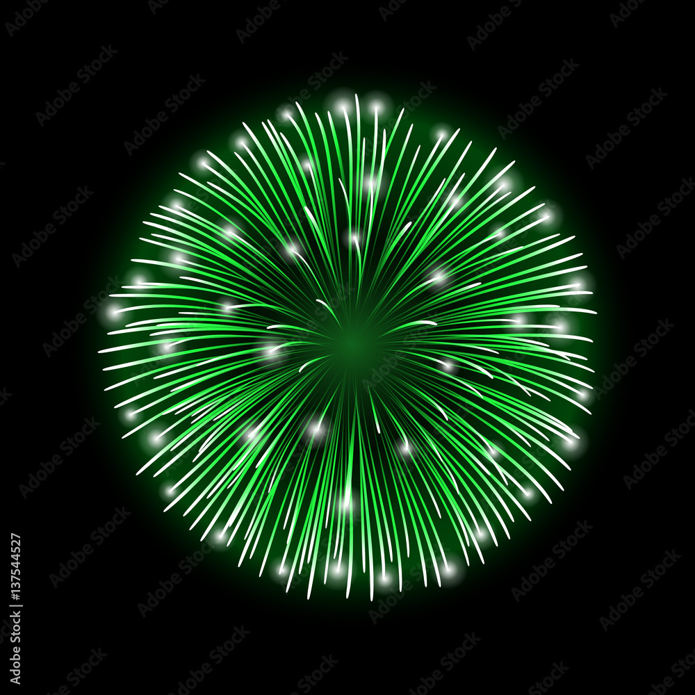 Green Fireworks Clipart