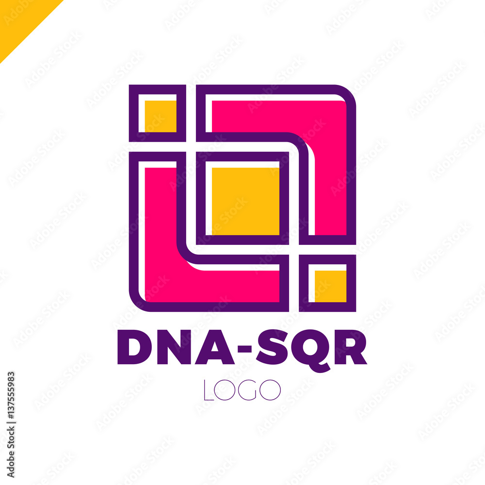 DNA vector logo design template. Modern medical logotype. Laboratory ...