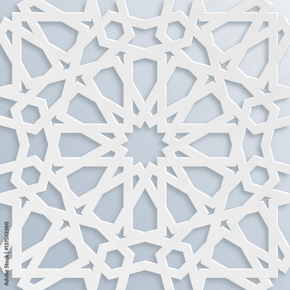 Vector muslim mosaic, persian motif. Mosque decoration element. Islamic ...