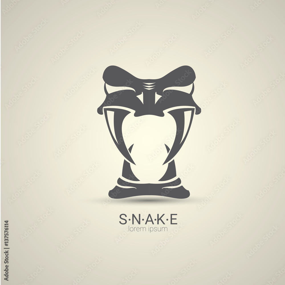 vector angry dangerous snake logo design Stock Vector | Adobe Stock
