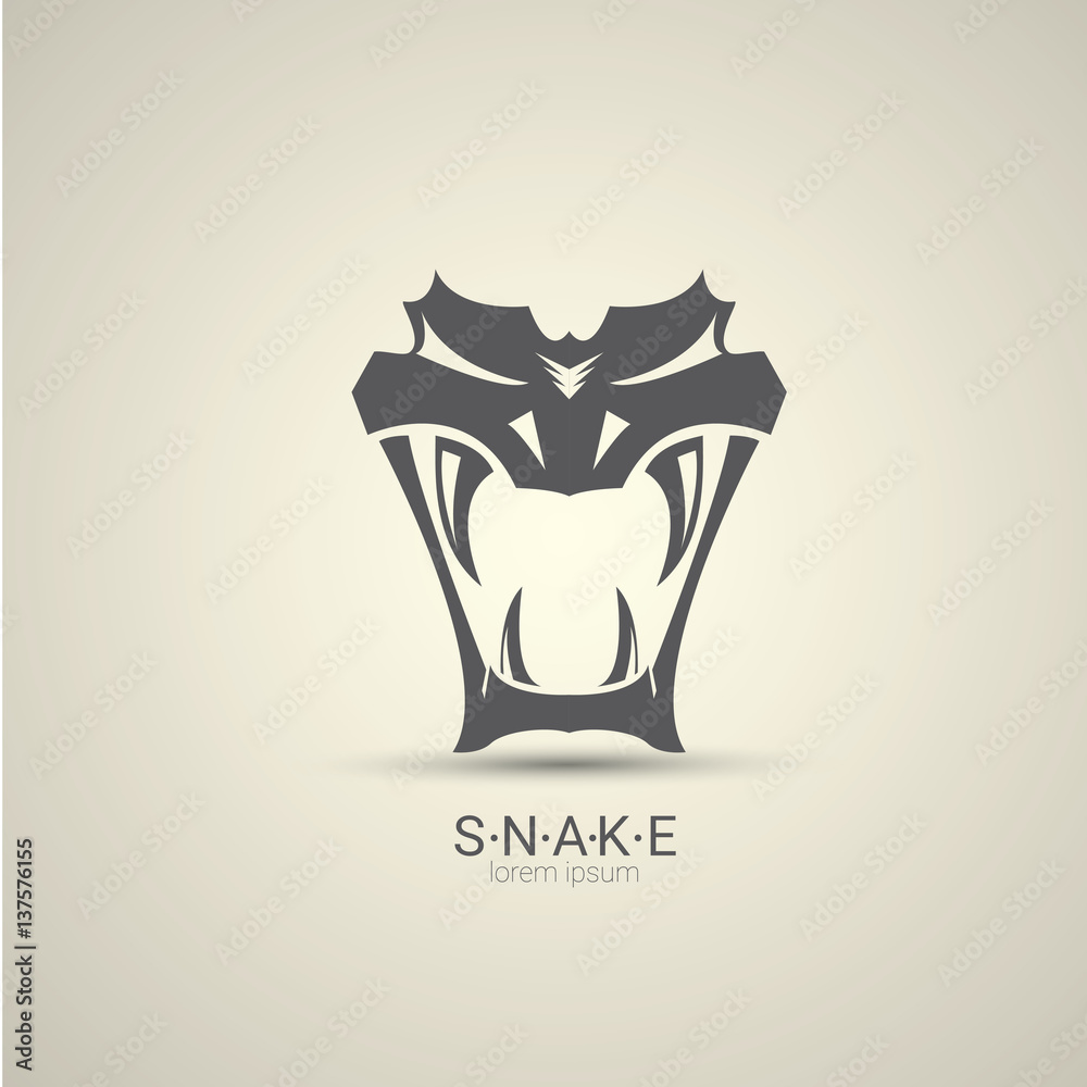 vector angry dangerous snake logo design Stock Vector | Adobe Stock