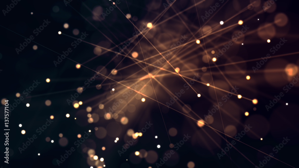 glowing particles and lines Stock Illustration | Adobe Stock