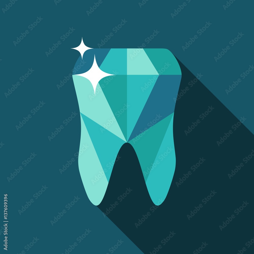 Tooth symbol icon. Vector illustration Stock Vector | Adobe Stock