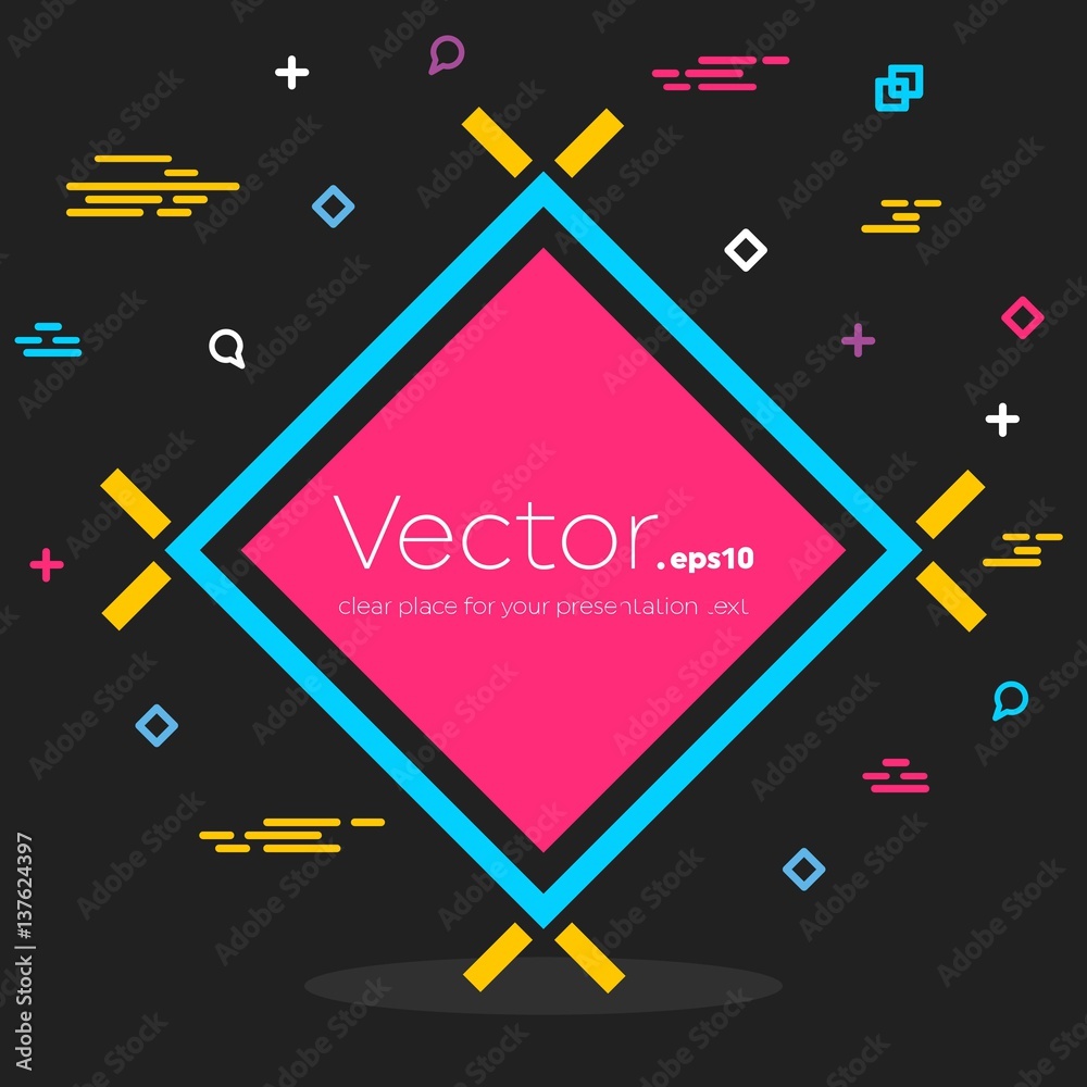 Abstract concept vector empty speech square quote text bubble. For web ...