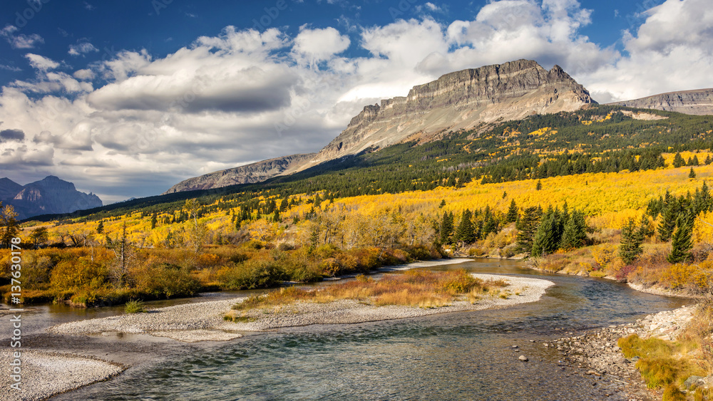 Montana Landscape in Fall, taken at the entrance of Glacier National ...