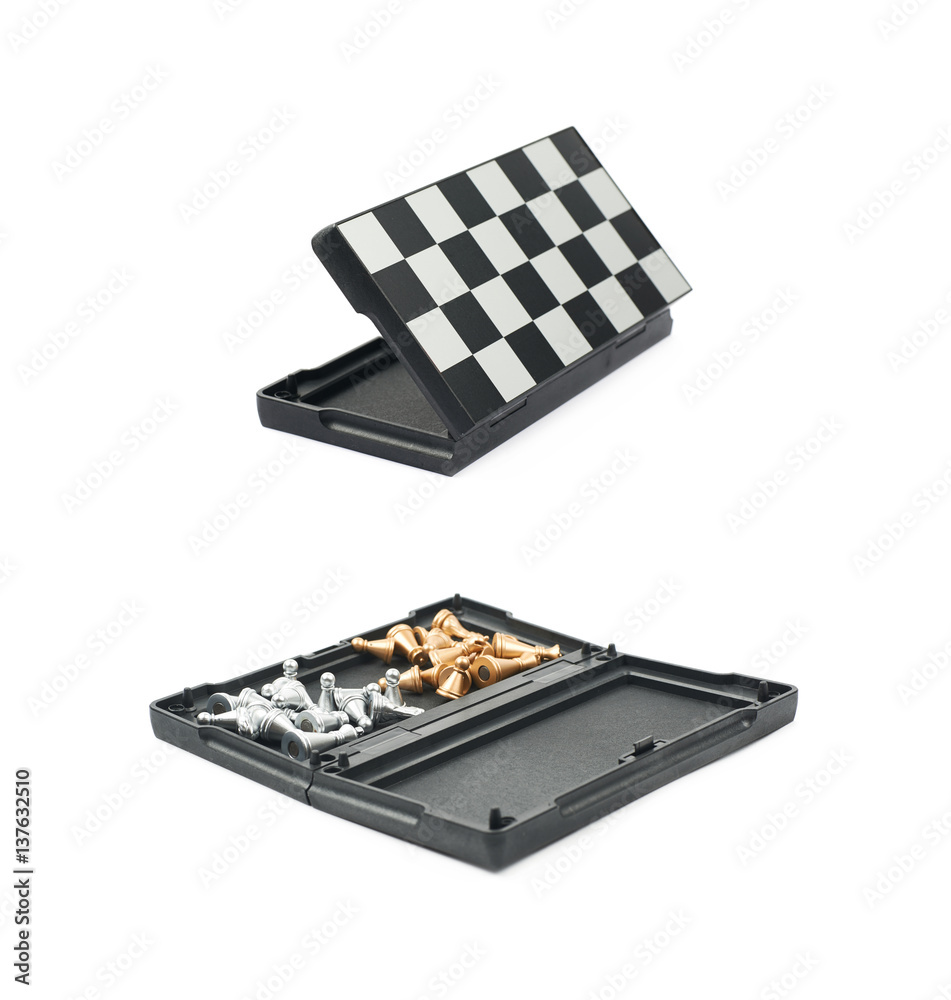 Folded chess board isolated Stock Photo | Adobe Stock