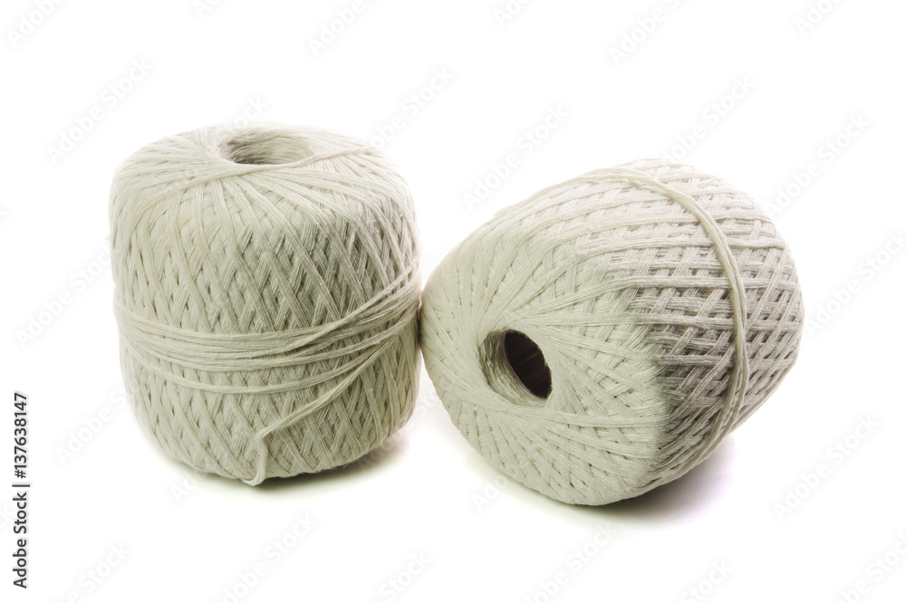 Roll white thread isolated on white background Stock Photo | Adobe Stock