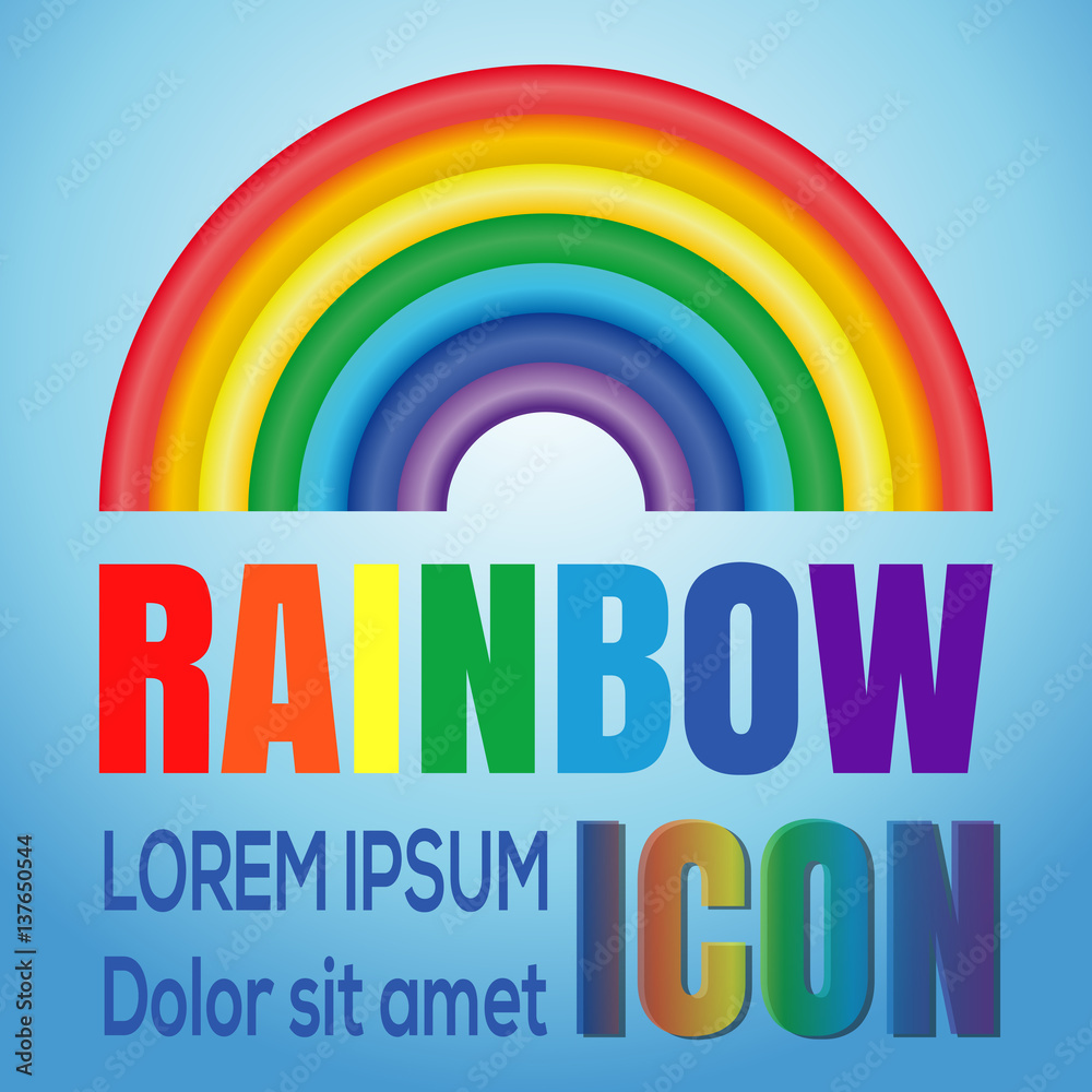 Rainbow. Rainbow logo element.Rainbow vector icon. Image of the rainbow ...