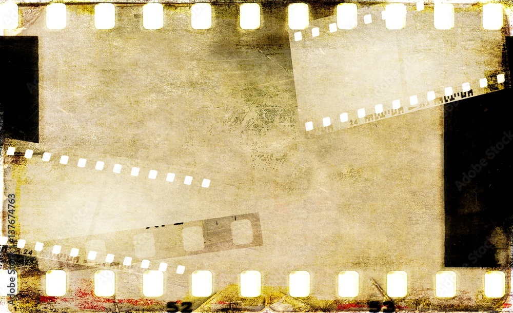 Vintage sepia film strip frame. Stock Illustration | Adobe Stock