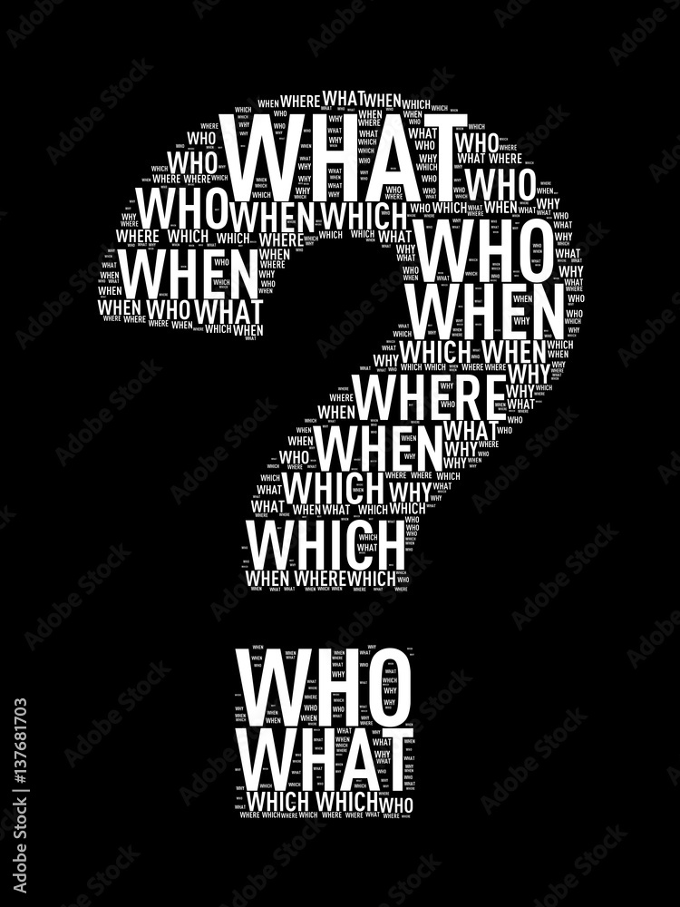 Question mark shape wordcloud wordtags Stock Illustration | Adobe Stock