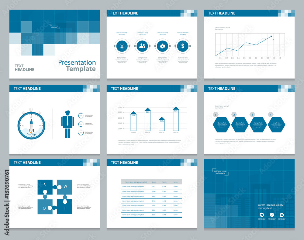 presentation background design template with infographic elements ...