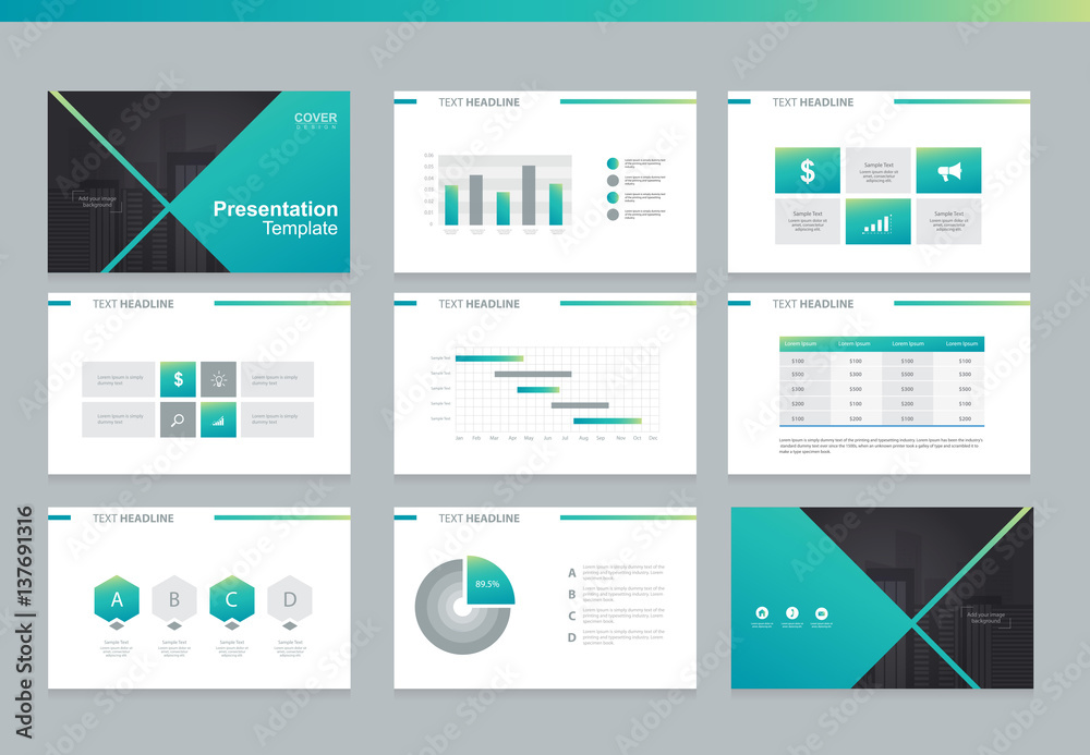 presentation background design template with infographic elements ...