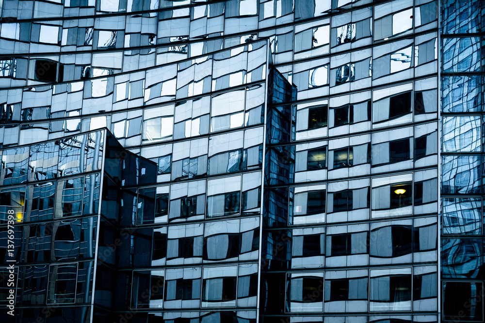 building immeuble construction façade architecture vitre verrière bleu ...