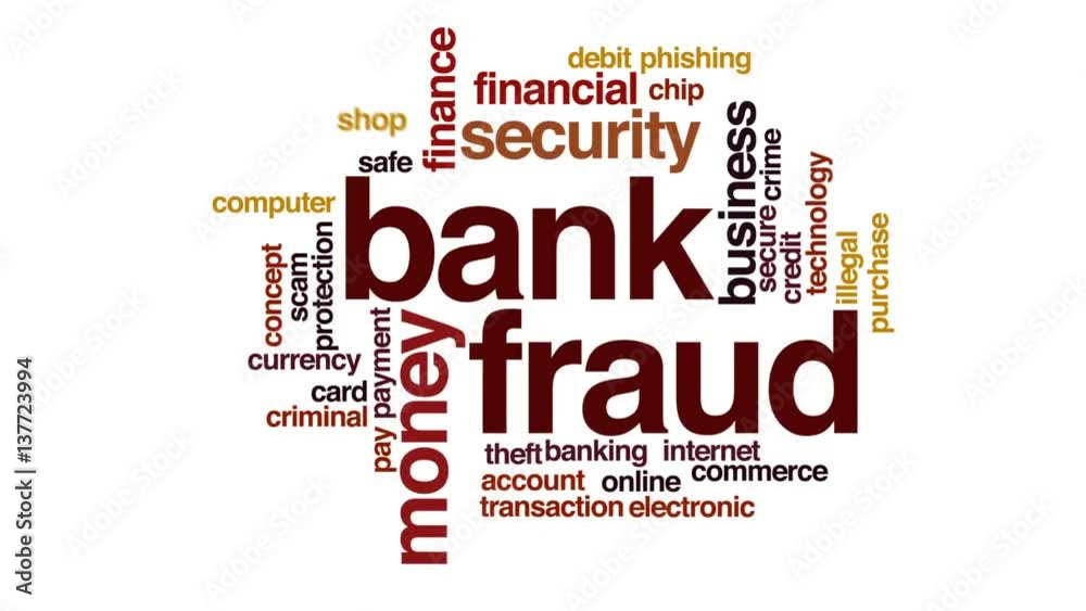 Bank fraud animated word cloud, text design animation. Stock Video ...