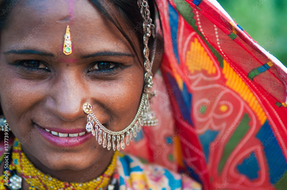 rajasthani woman Stock Photo | Adobe Stock