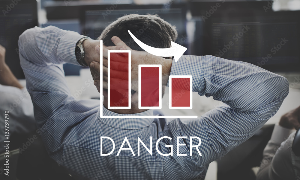 Recession Decrease Business Barchart Concept Stock-Foto | Adobe Stock